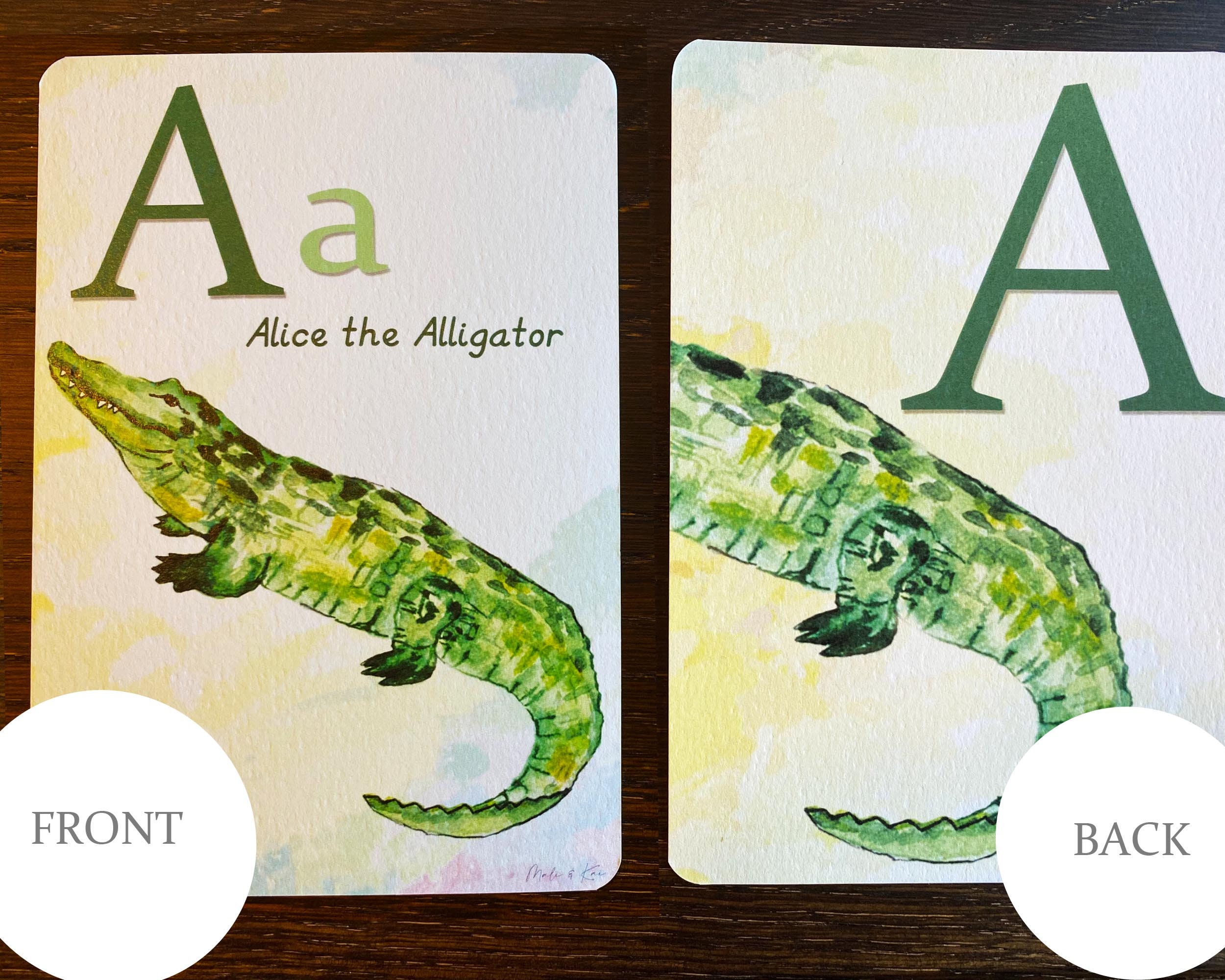 A-Z Animal Alphabet Flash Cards Set for Educational Play and | Etsy ...