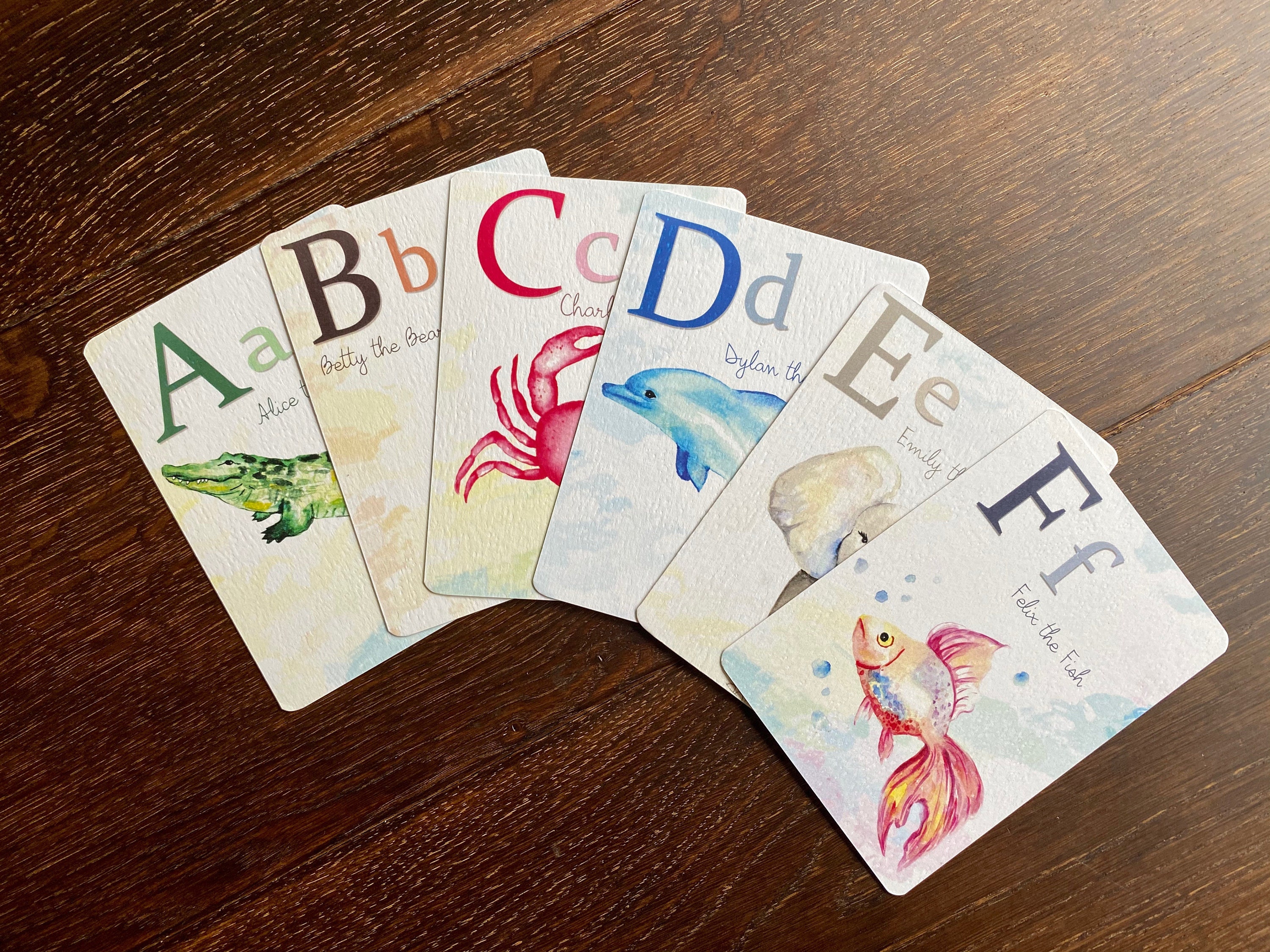 A-Z Animal Alphabet Flash Cards Set for Educational Play and | Etsy