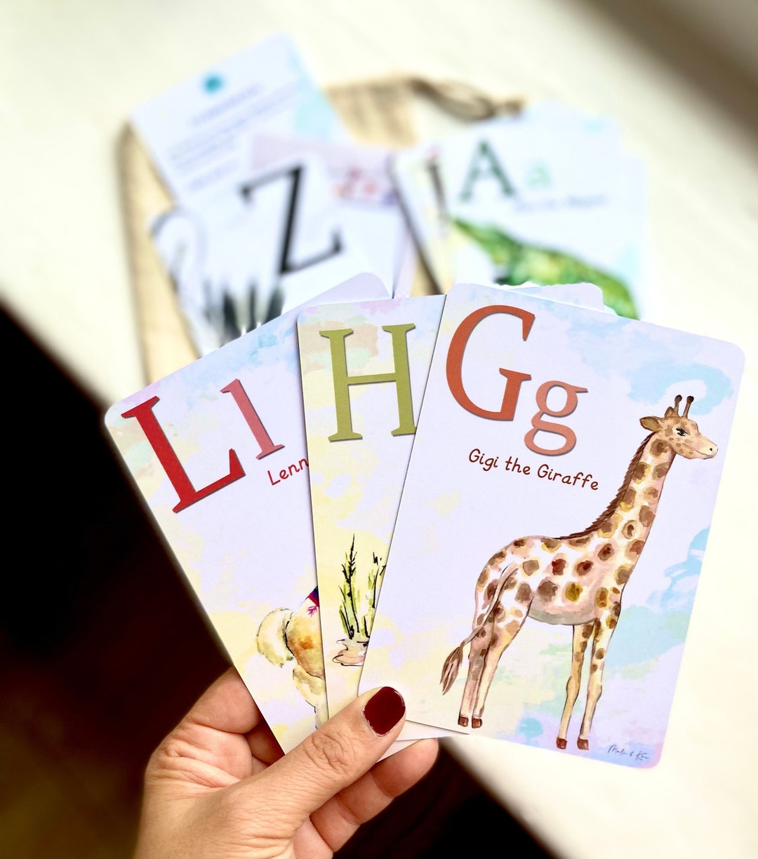 A-Z Animal Alphabet Flash Cards Set for Educational Play and Nursery ...