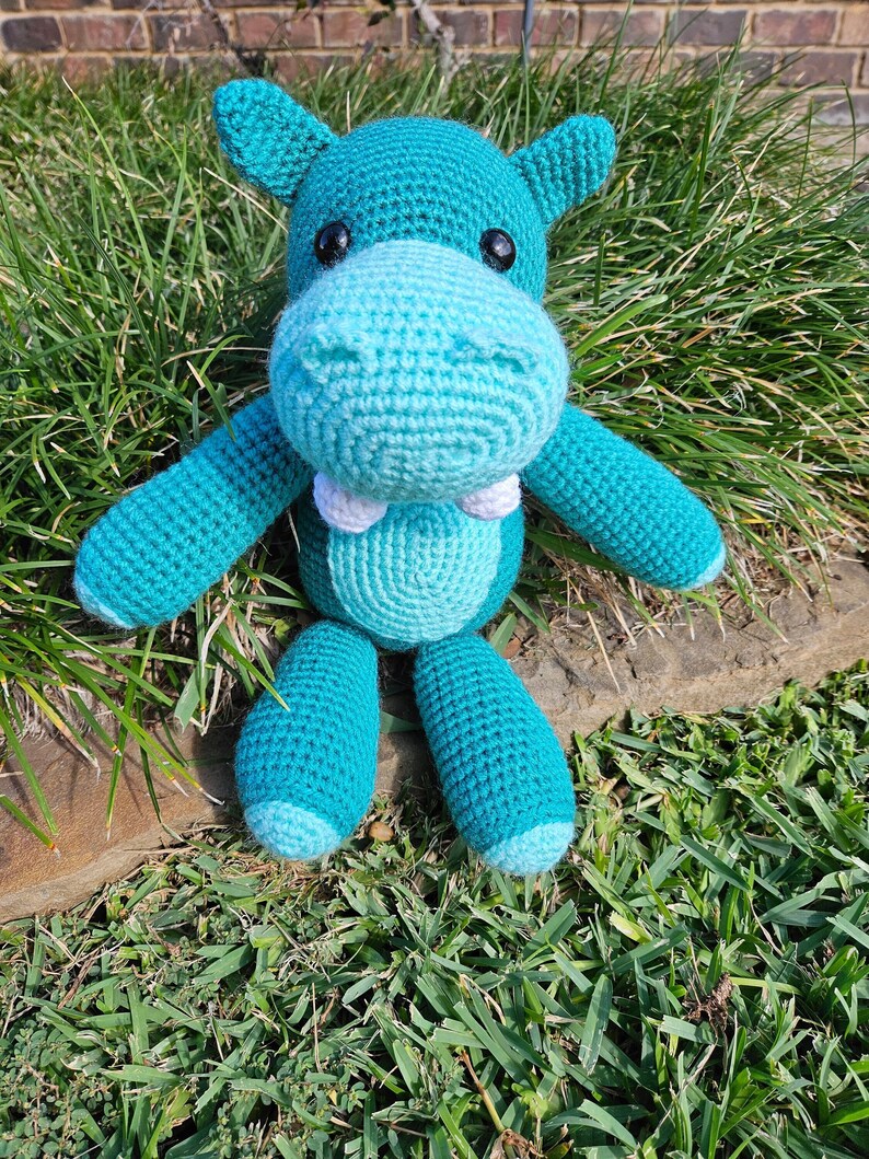 Crocheted Hippo Stuffie - Etsy