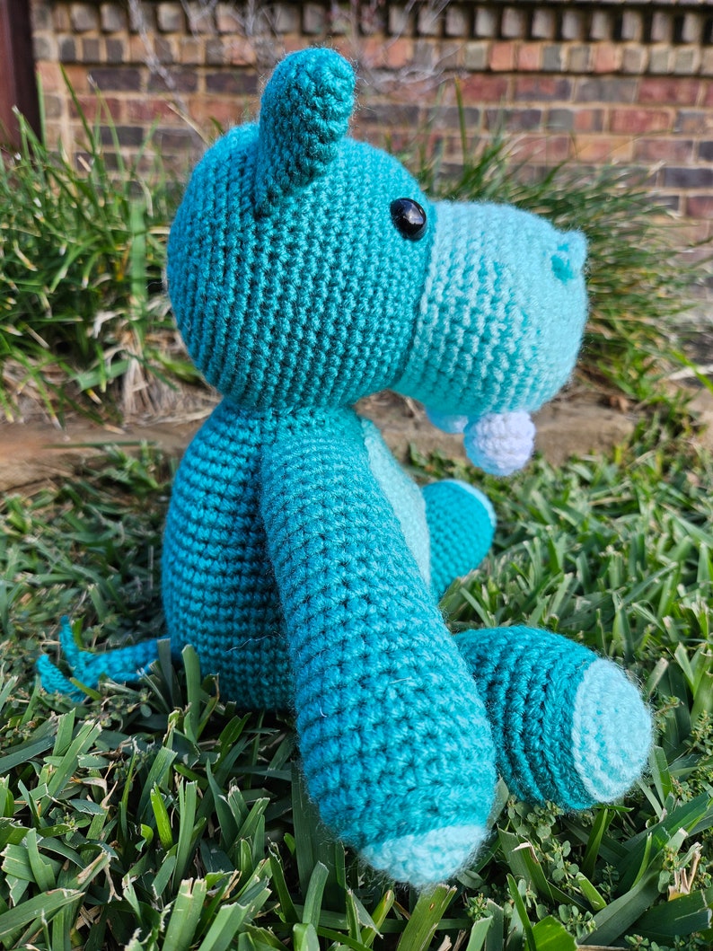 Crocheted Hippo Stuffie - Etsy