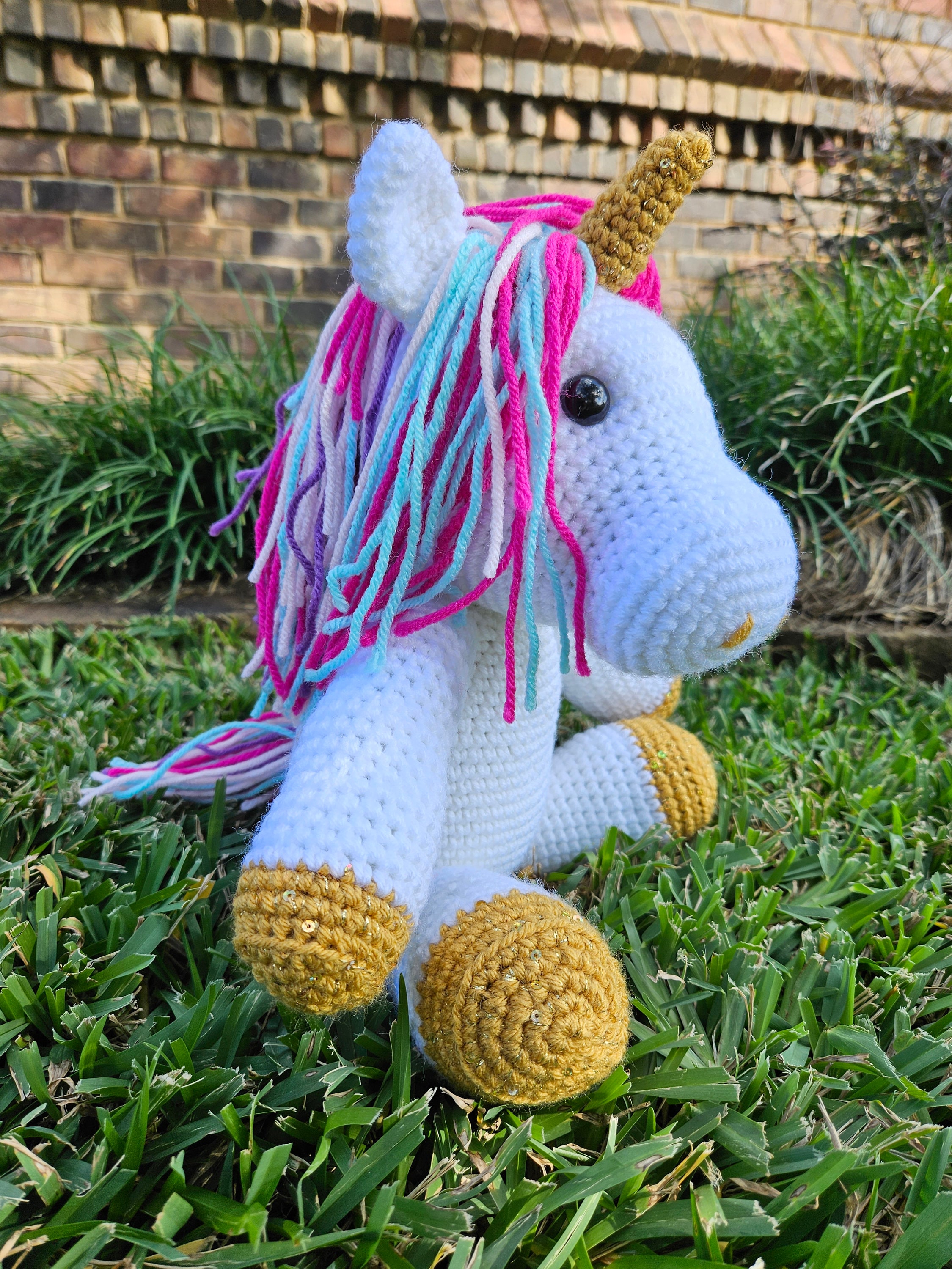Crocheted Unicorn Stuffie - Etsy