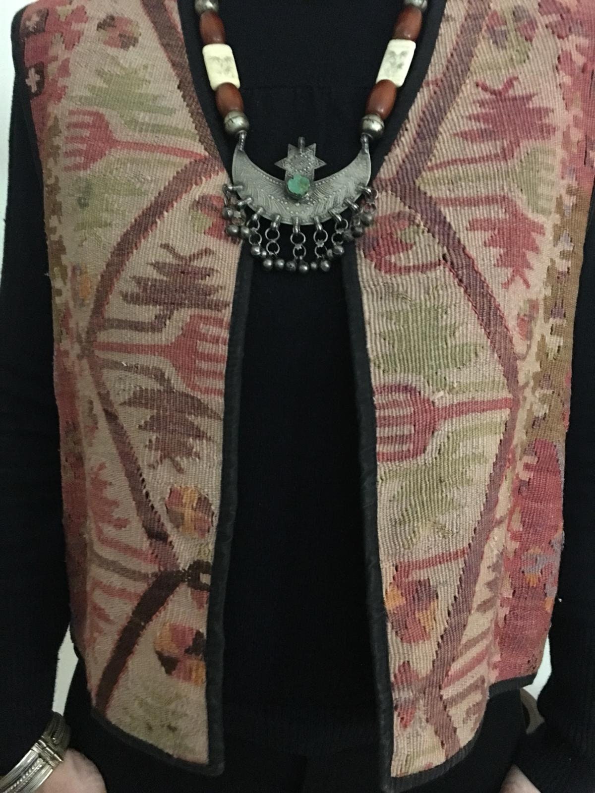 Turkish Kilim and Wool Vest - Etsy