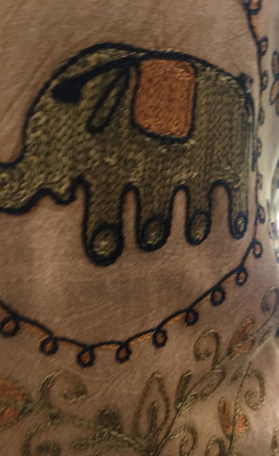 Middle Eastern Vest with Elephants - Gem