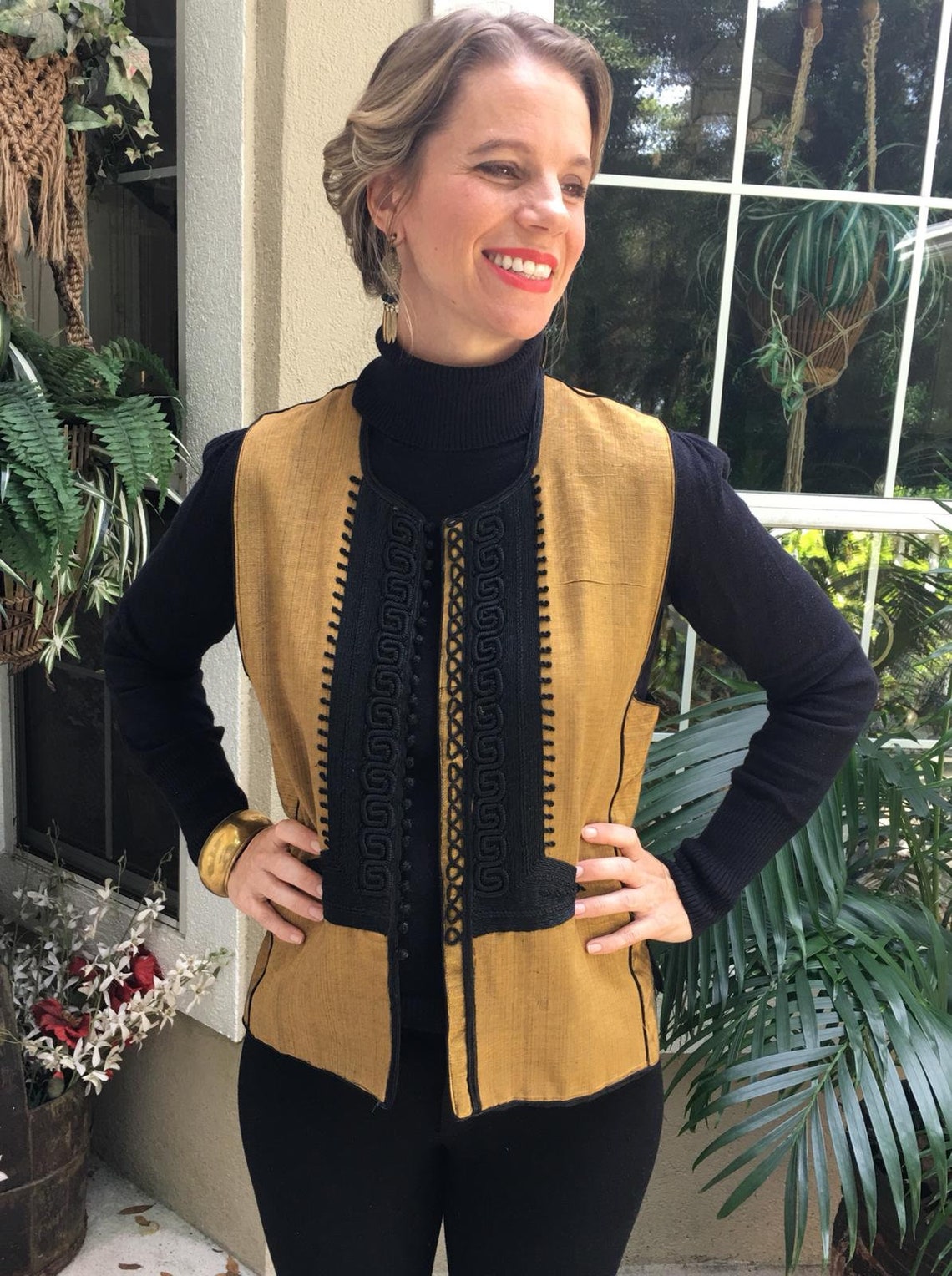 Egyptian Mustard Yellow Vest - Etsy