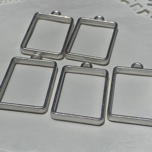 5pcs + MATTE Style, Silver, Open Back Bezel, Bezel for Resin, Trending ...