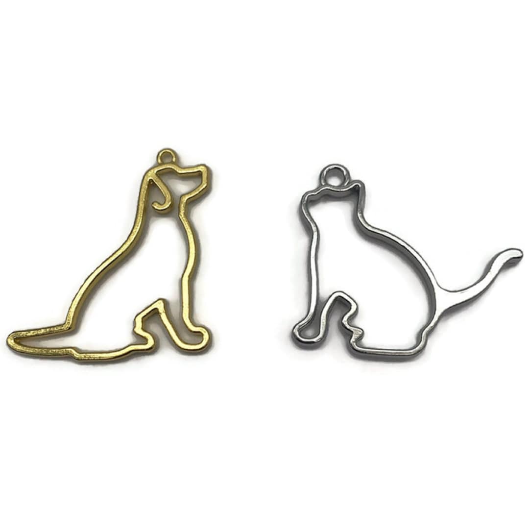 Dog & Cat Bezel Charms: DIY Resin Pendants - Etsy
