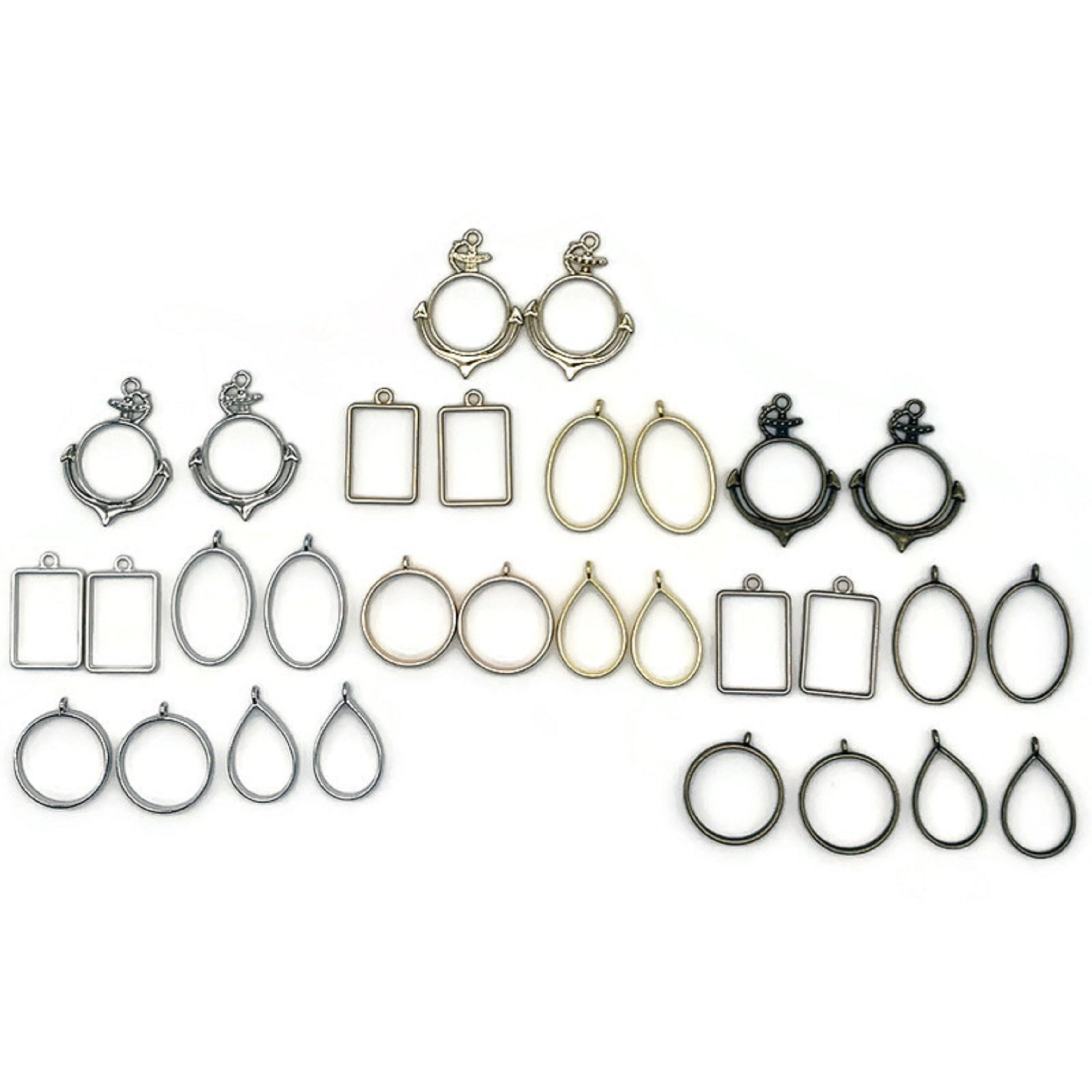 30PC Open Back Bezel Settings: Resin Jewelry Pendants - Etsy
