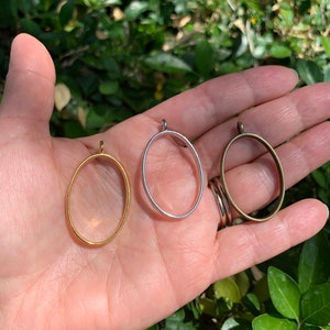 5+PC, Elegant Open Back Bezel Pendant for Jewelry Making, Open Bezel ...