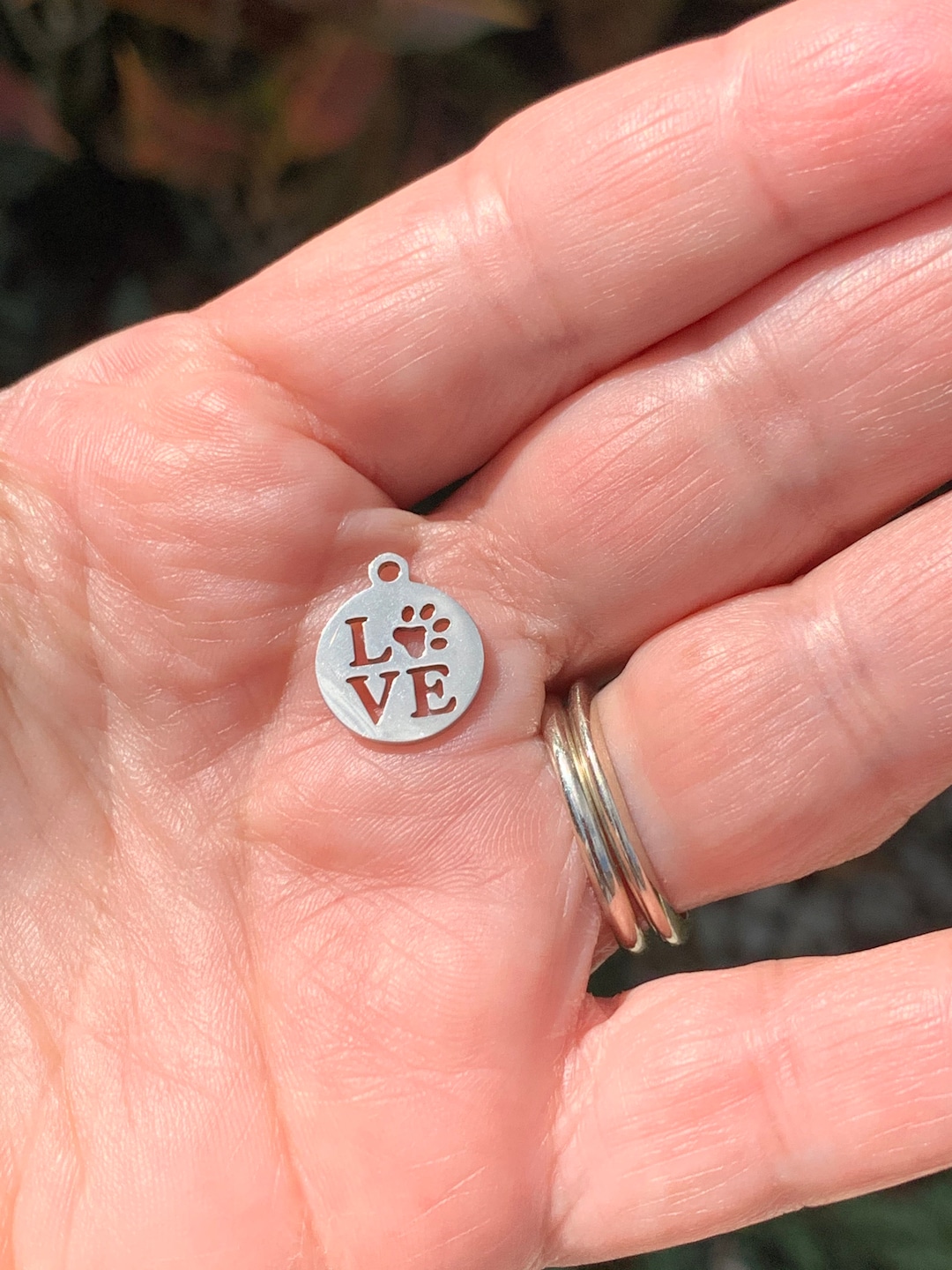 5+ PC, Dog Paw Love Charm, Dog Love Charm, Memorial Pet Charm, Bracelet ...
