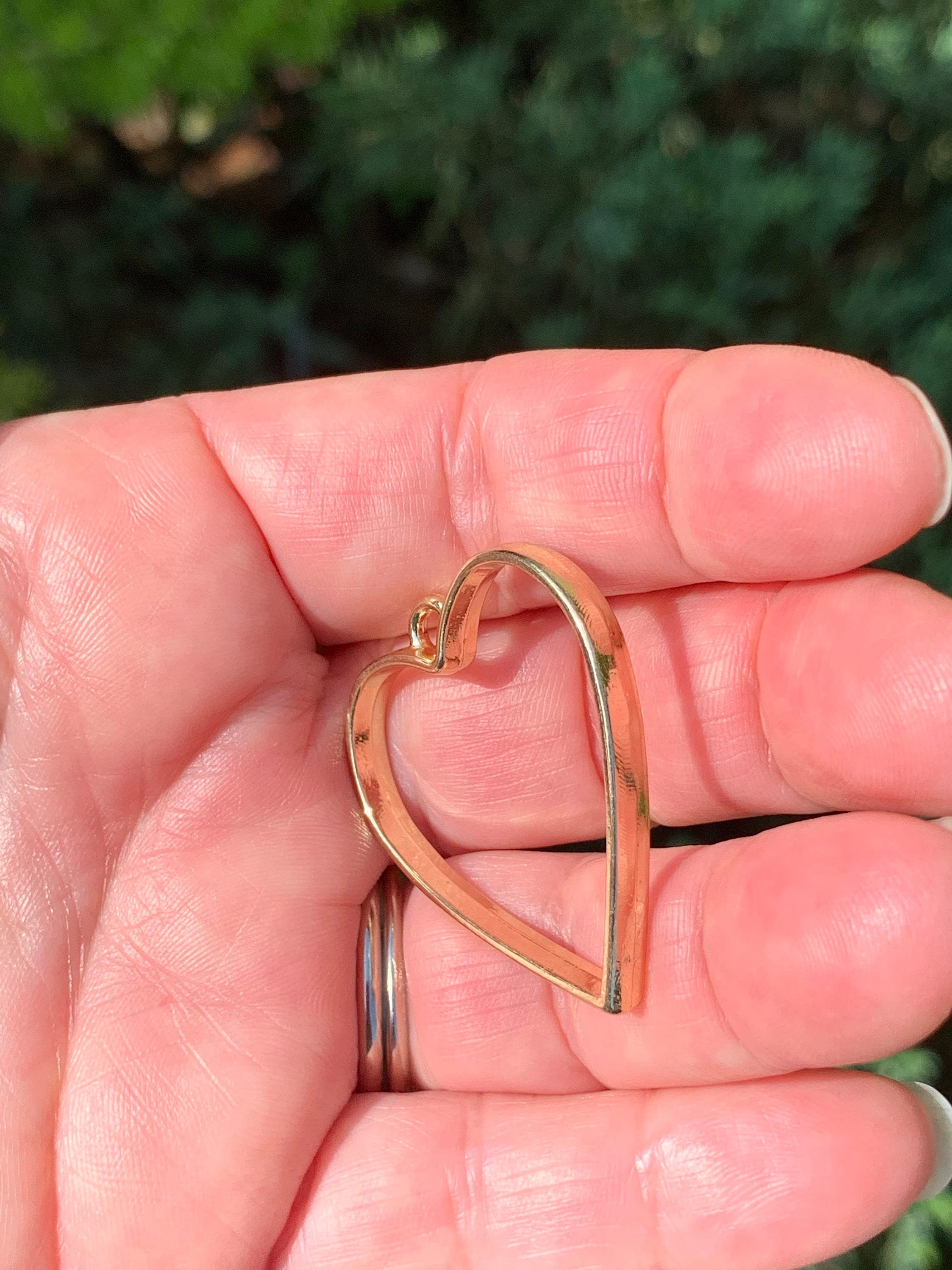 HEART Open Back Bezels Silver or Gold 5 Pc Bezel Blanks | Etsy