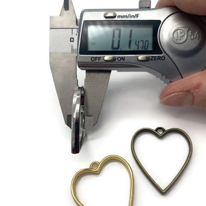 5 Pc+ HEART Open Back Bezel, Bezel for Resin, Gold, Silver or Bronze ...
