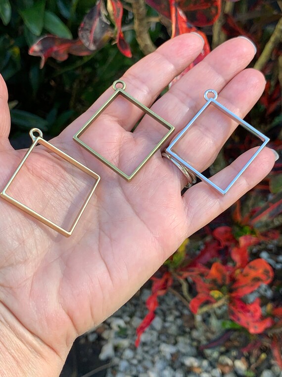 5Pc SQUARE Open Back Bezel Gold Silver & Bronze Bezel for | Etsy