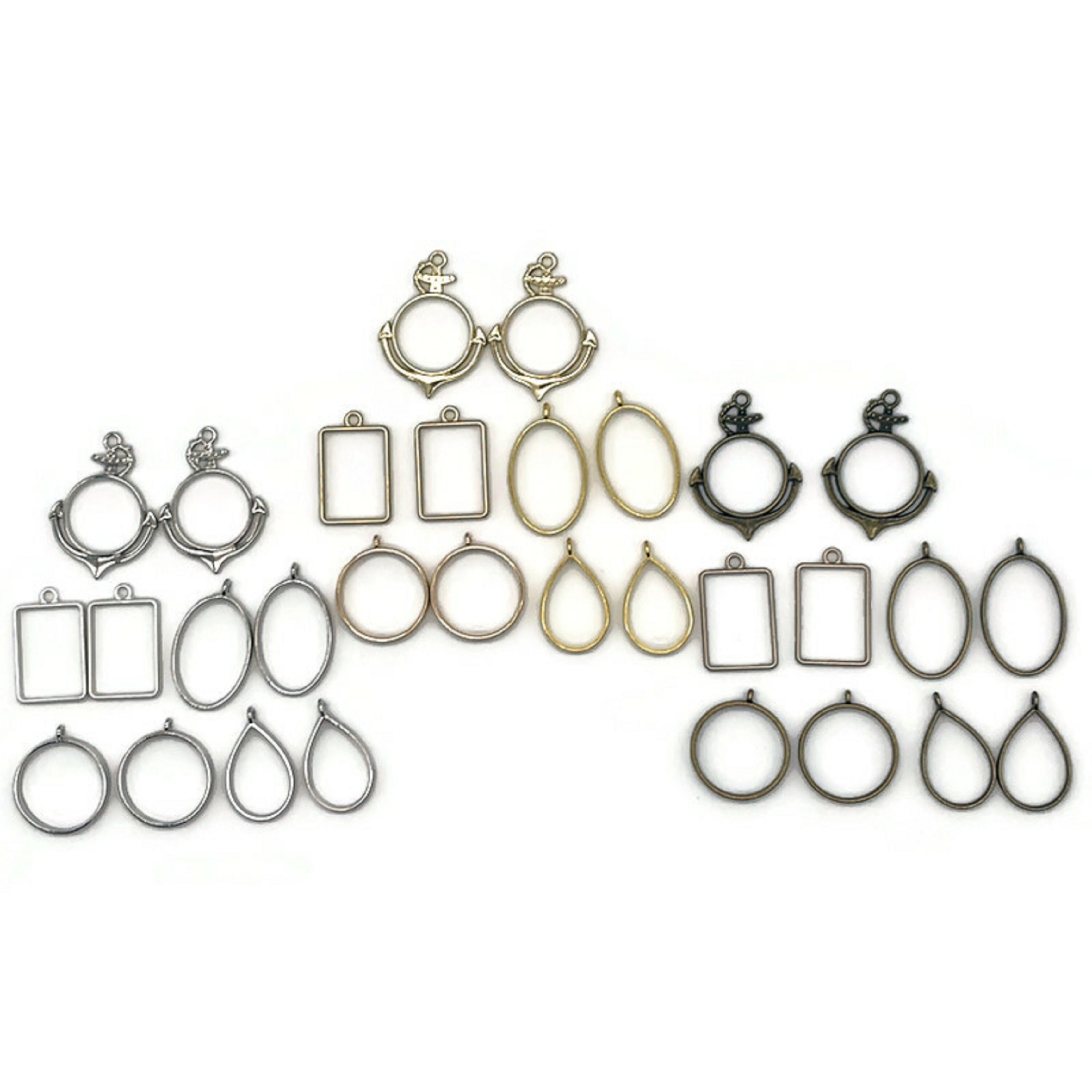 30PC Open Back Bezel Settings: Resin Jewelry Pendants - Etsy