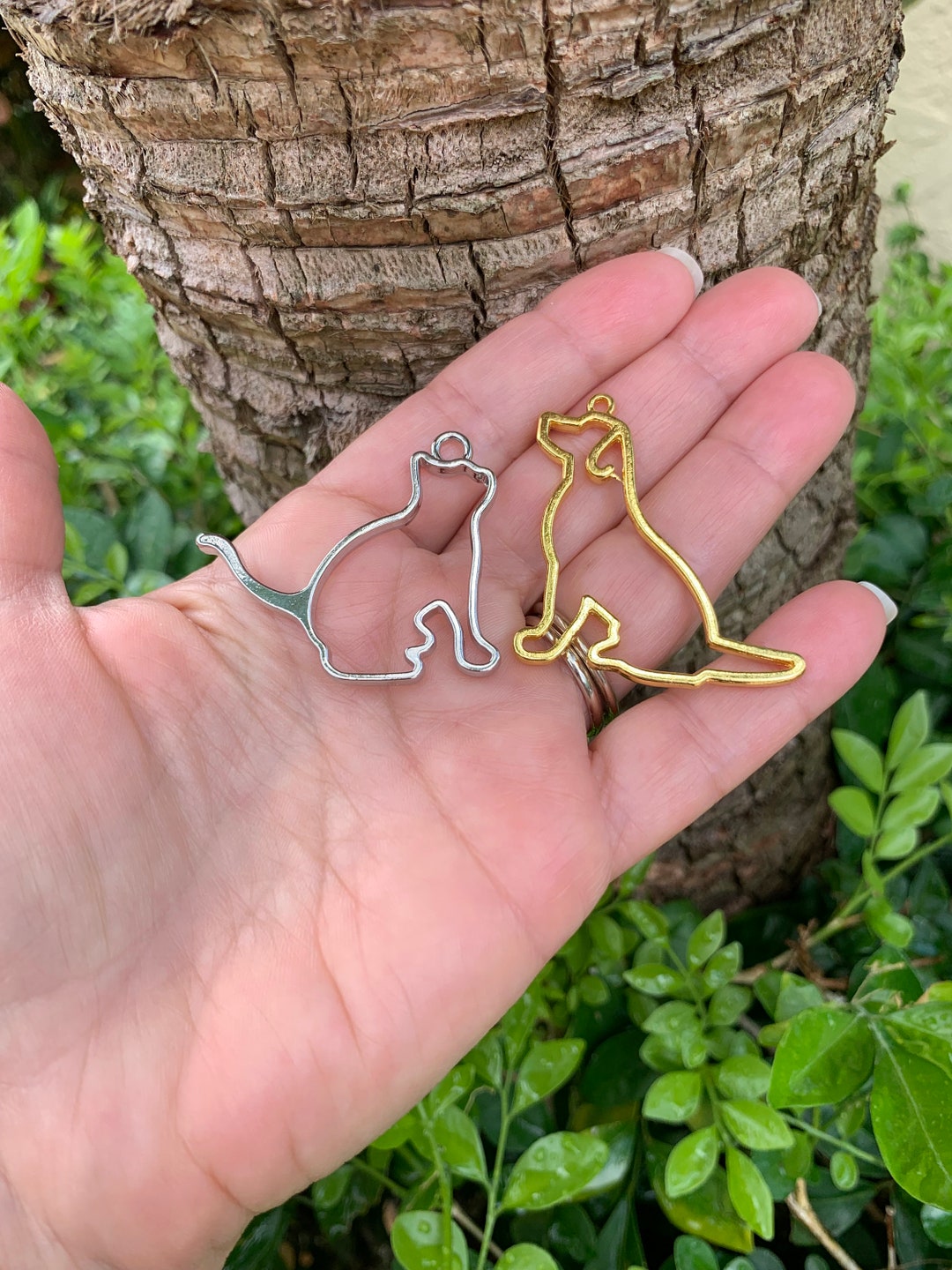 10PCS, Cat or Dog Bezel, Craft a Furry Friend Keepsake: DIY Jewelry ...