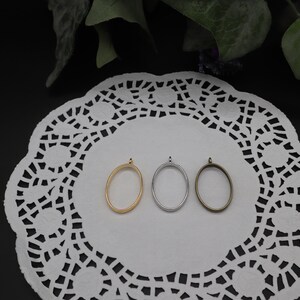 5+PC, Elegant Open Back Bezel Pendant for Jewelry Making, Open Bezel ...