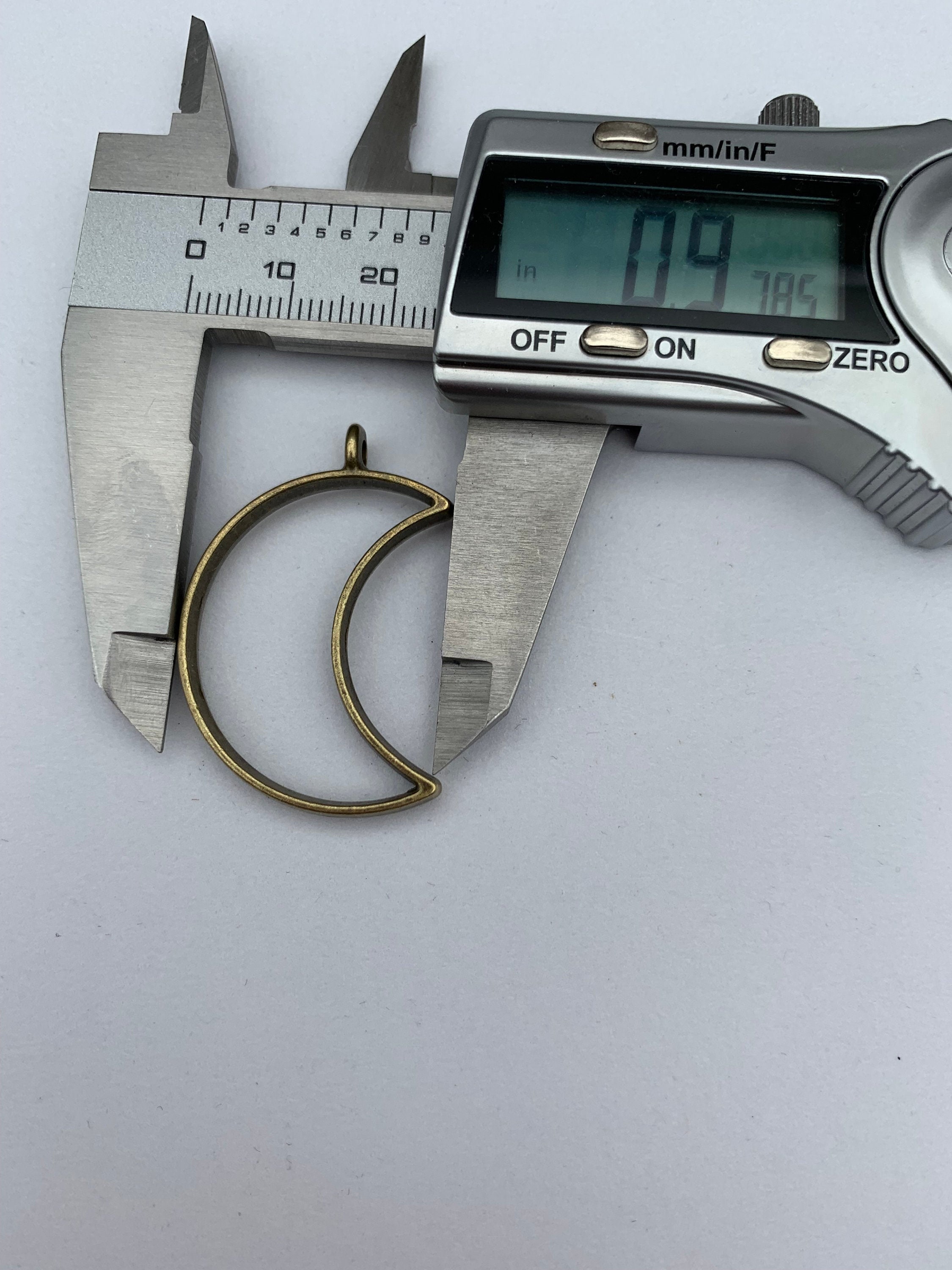 5pc MOON SHAPE Open Back Bezel Silver Gold or Bronze | Etsy