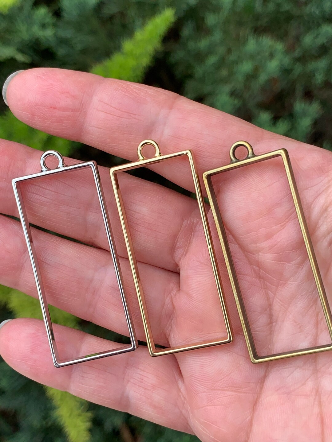 5 Pcs Open Back Bezel Resin Bezel Platinum Gold Bronze - Etsy