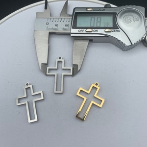 3 CROSS Open Back Bezel, Platinum, Stainless Steel, or Gold, Open ...