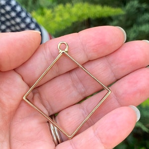 5pc+ SQUARE Open Back Bezel, Gold, Silver & Bronze Bezel for Resin ...