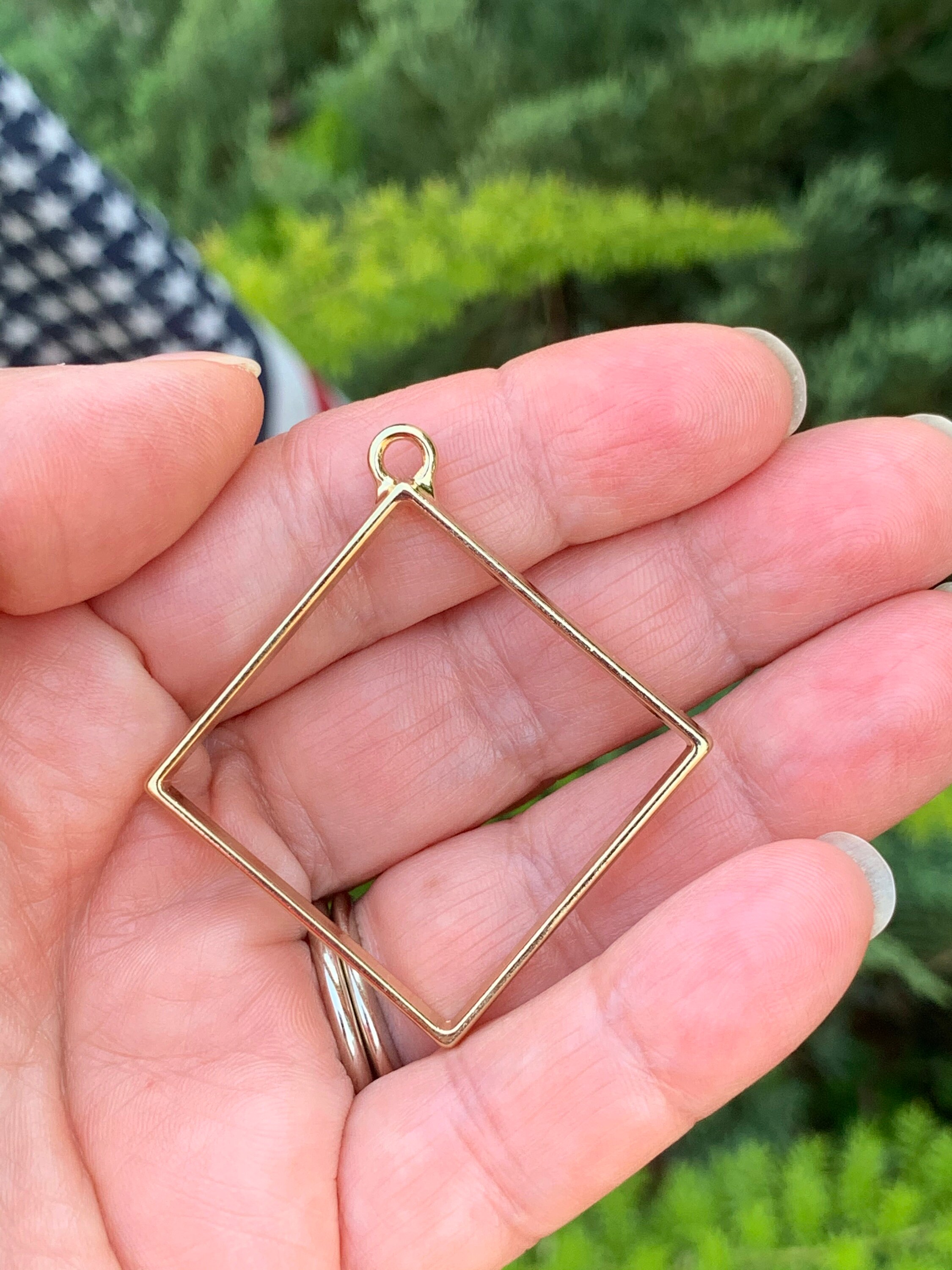 5Pc SQUARE Open Back Bezel Gold Silver & Bronze Bezel for | Etsy