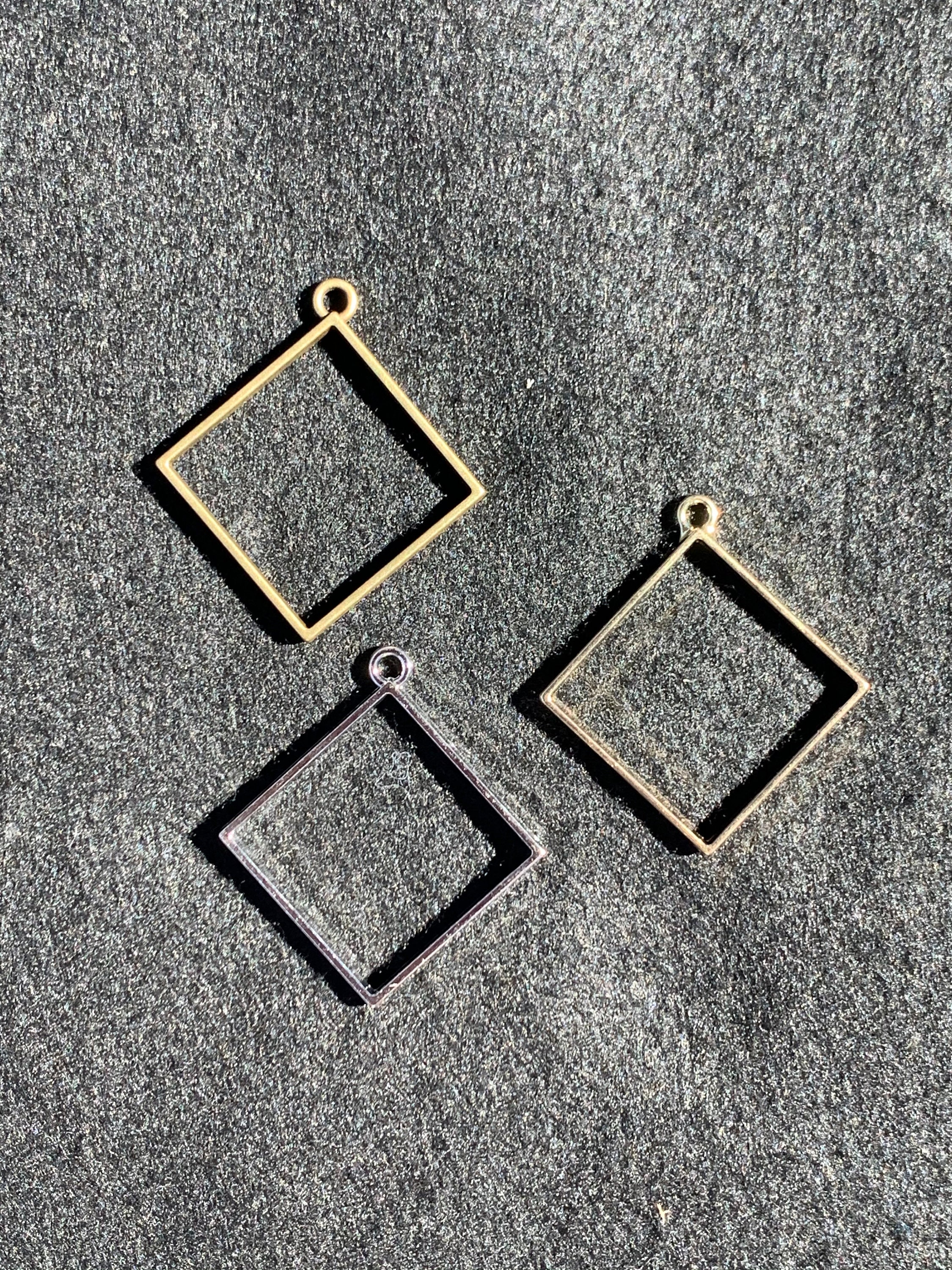5Pc SQUARE Open Back Bezel Gold Silver & Bronze Bezel for | Etsy