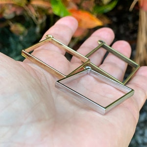 5pc+ SQUARE Open Back Bezel, Gold, Silver & Bronze Bezel for Resin ...