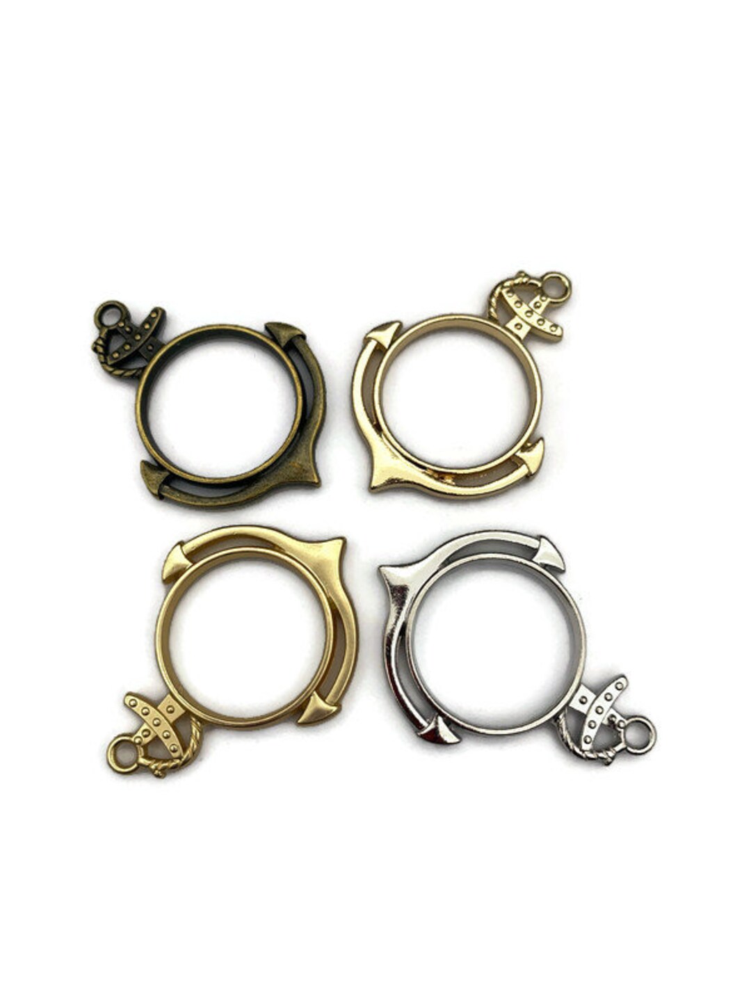 Anchor Open Back Bezels: Nautical Resin Jewelry Supplies - Etsy
