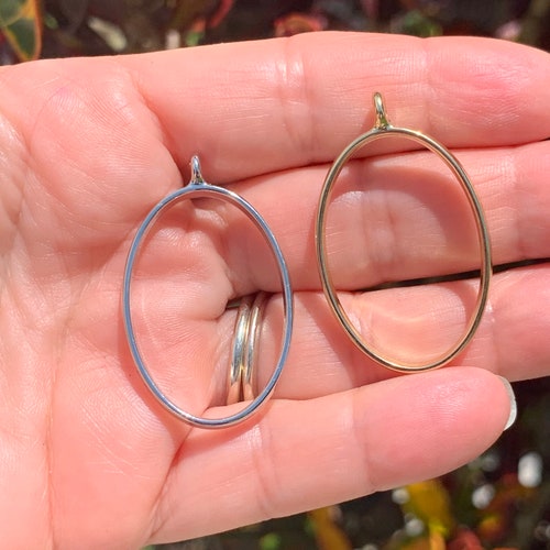 HEART Open Back Bezels Silver or Gold 5 Pc Bezel Blanks - Etsy