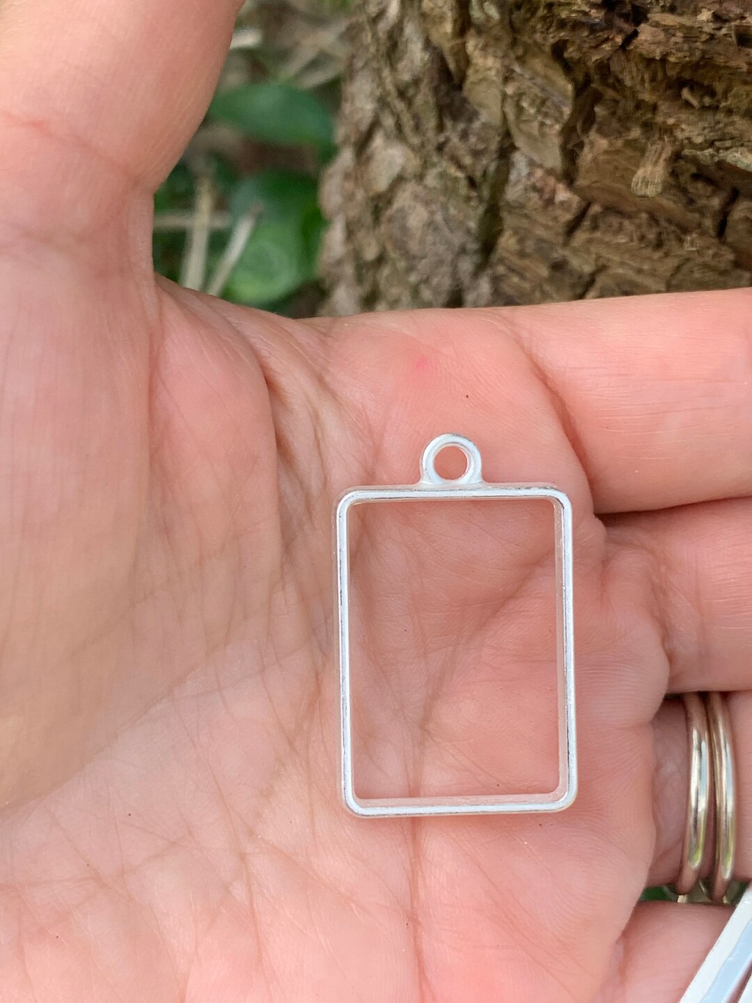 5pcs + MATTE Style, Silver, Open Back Bezel, Bezel for Resin, Trending ...