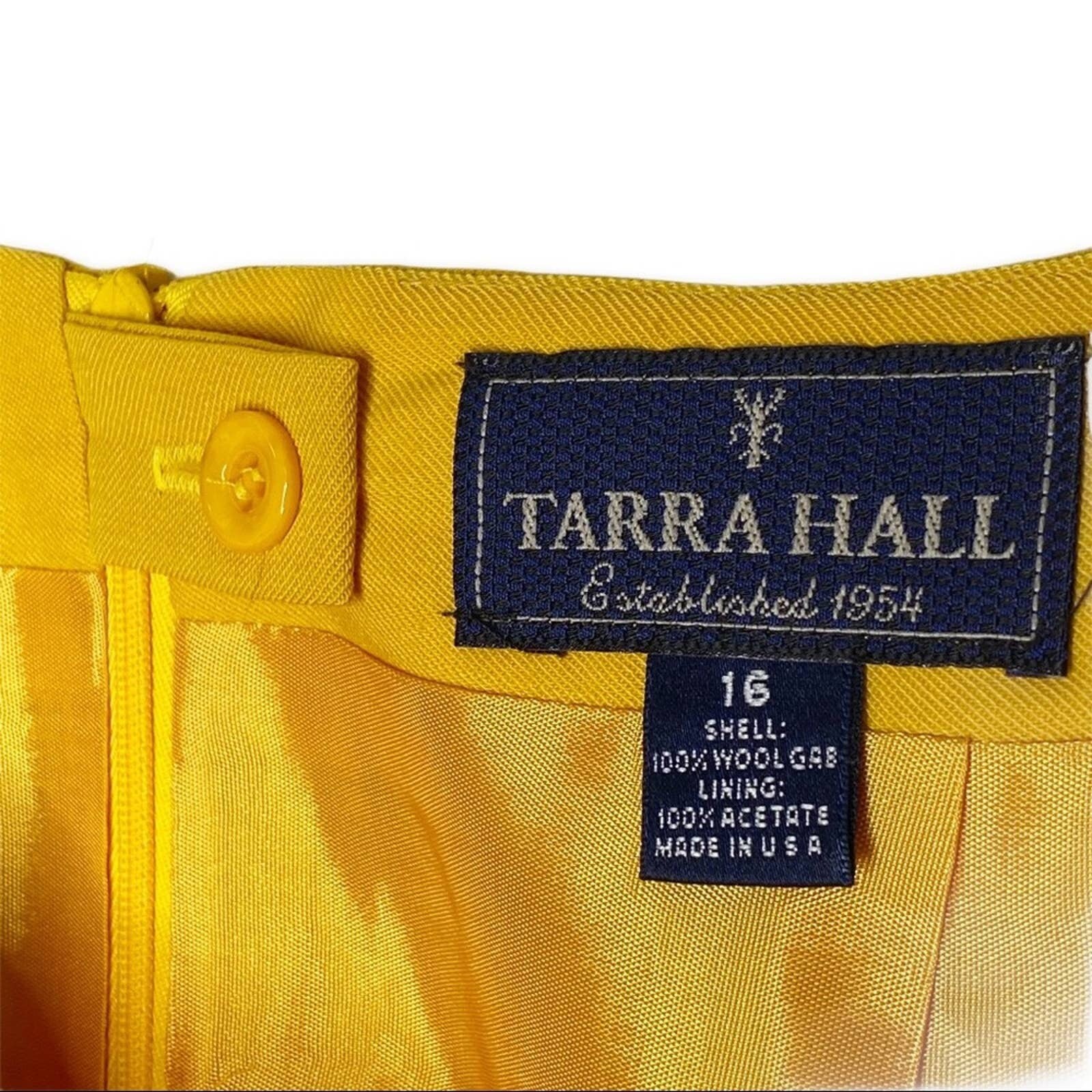 Vintage Tarra Hall Yellow Pure Wool Pencil Skirt | Etsy