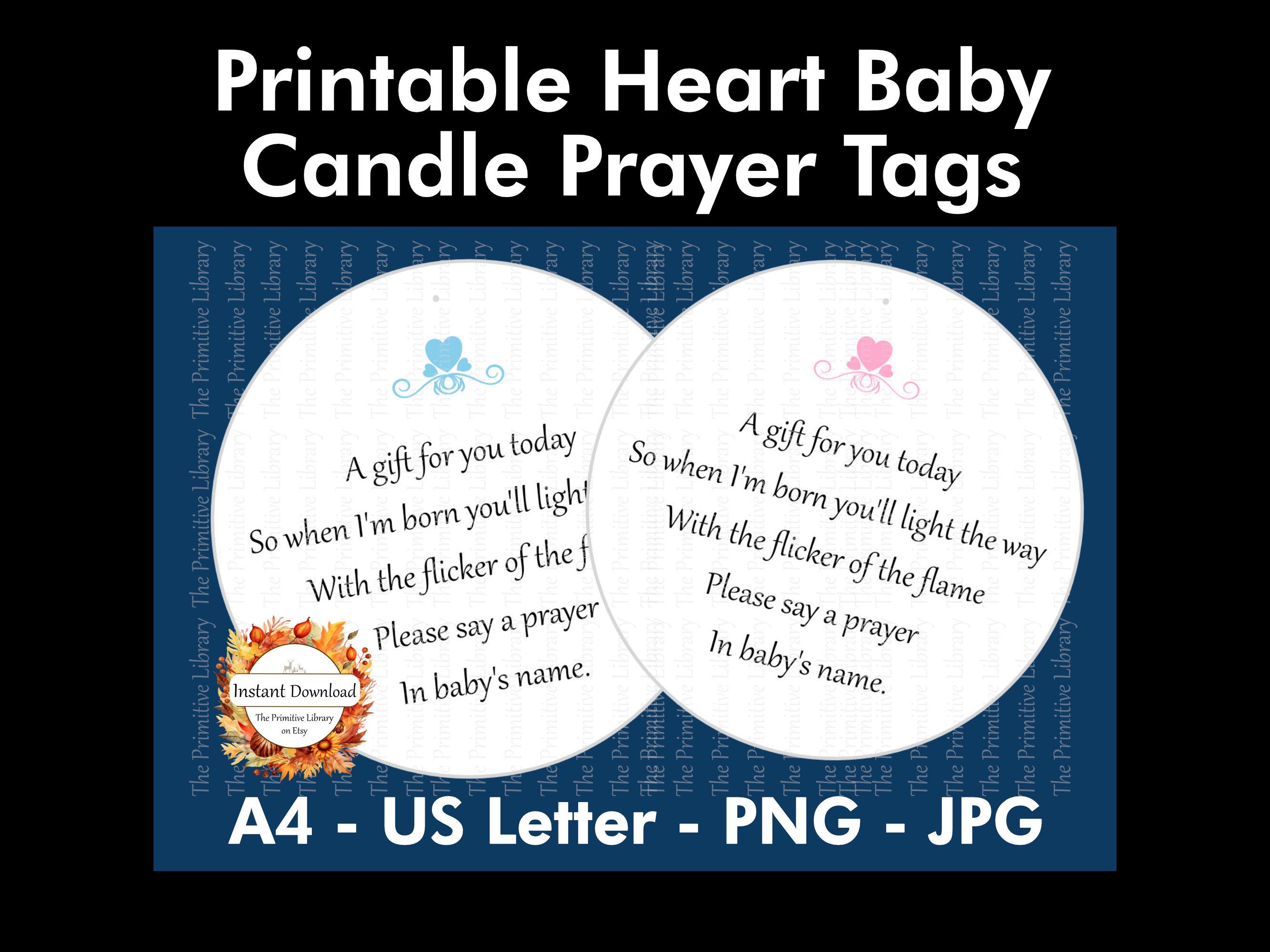 Burn This Candle Night, Baby Candle Tag, Printable Baby Shower Candle ...