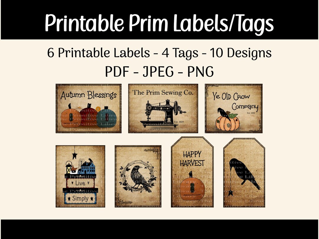 Primitive Labels, American Folk Art, Stationary, Primitive Crow ...