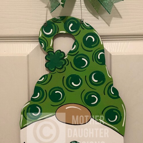 St Patricks Day Gnome Door Hanger Door Hanger Gnome Door - Etsy