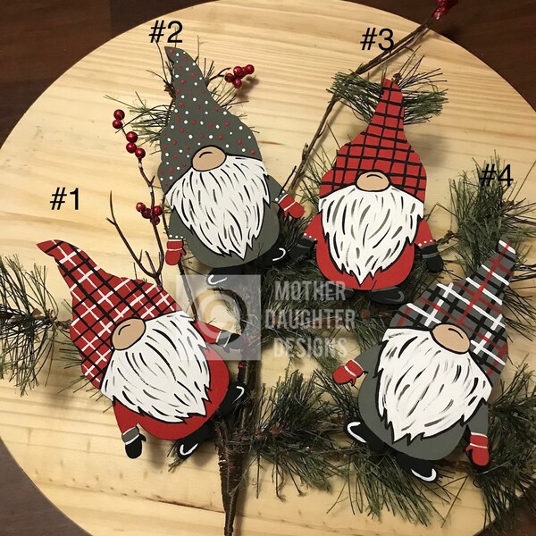 Wood Painted Gnomes - Etsy