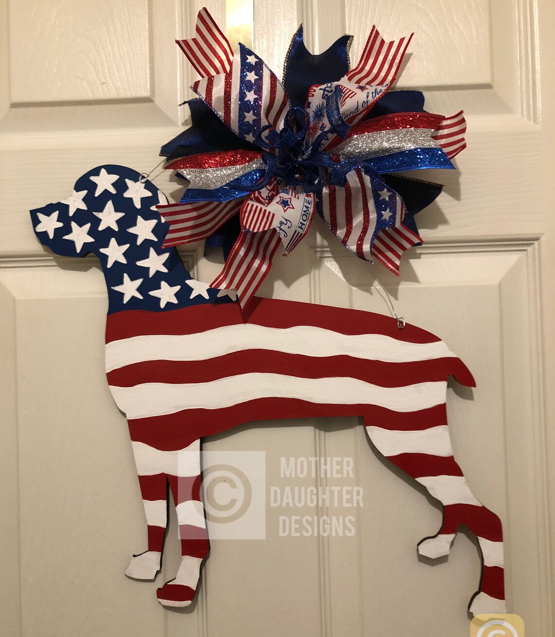 Weimaraner or GSP Patriotic American Flag Hand Painted Wooden - Etsy