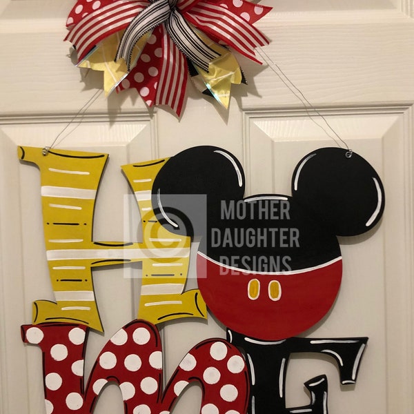 Mickey Mouse Door Hanger - Etsy