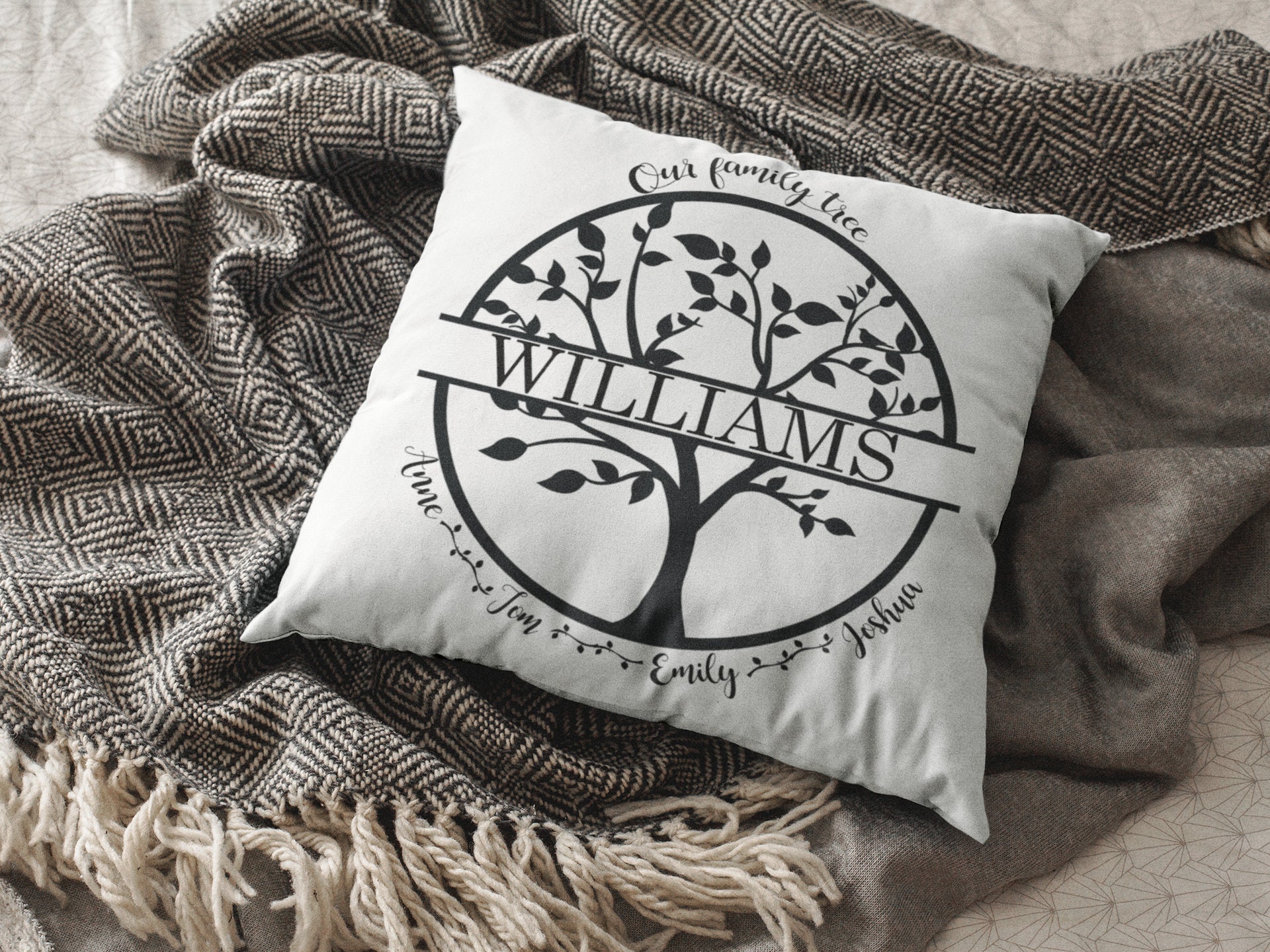 Tree of Life Pillow, Family Tree Pillow, Personalized Family Gift ...