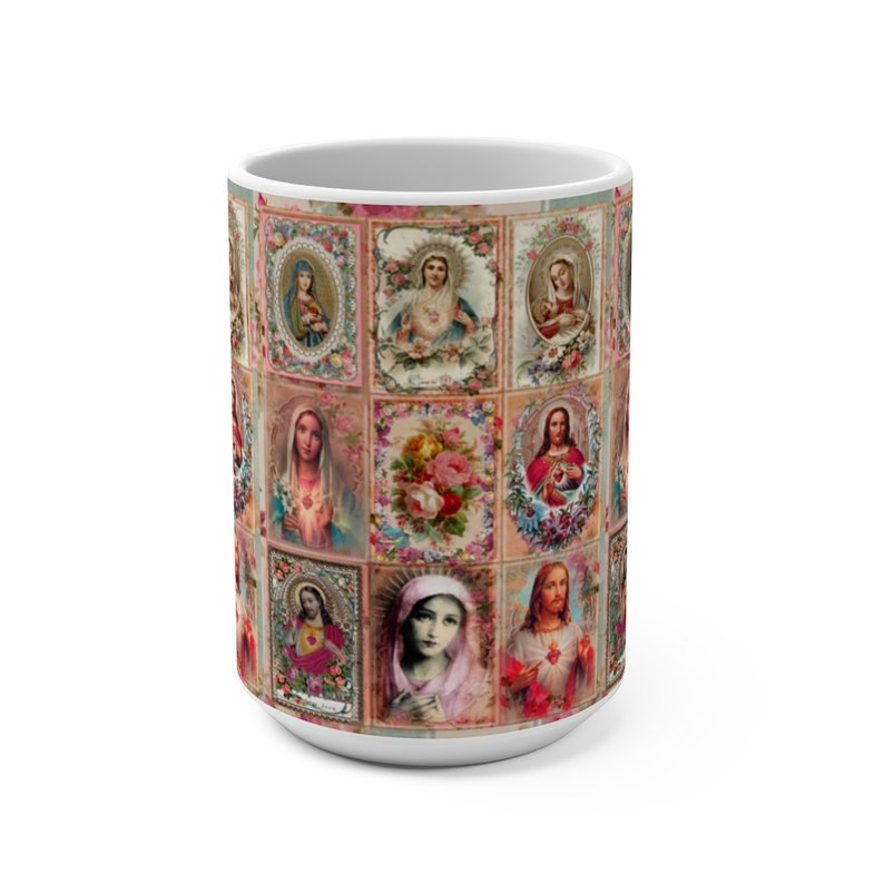 Jesus Christ Virgin Mary Mug, Saint Mug, Religious Gifts, Christian ...