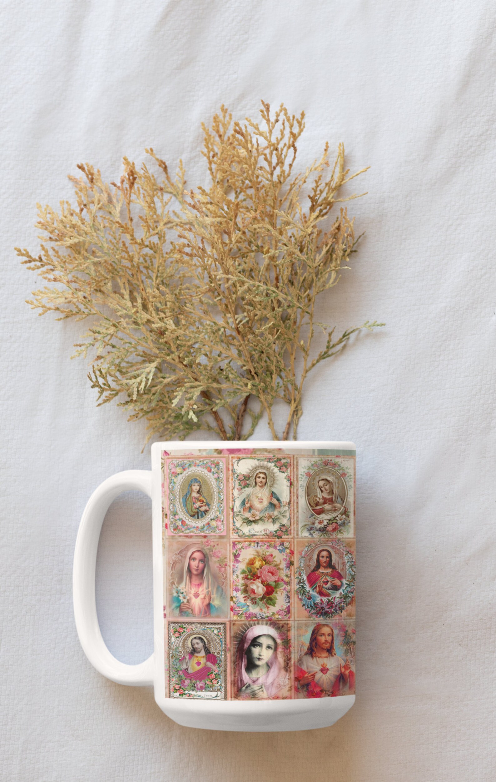 Jesus Christ Virgin Mary Mug, Saint Mug, Religious Gifts, Christian ...