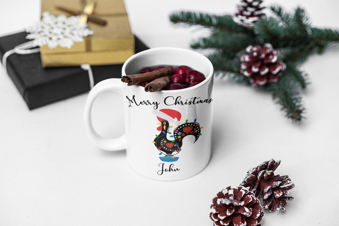 Portuguese Barcelos Rooster Christmas Mug Feliz Natal Merry - Etsy