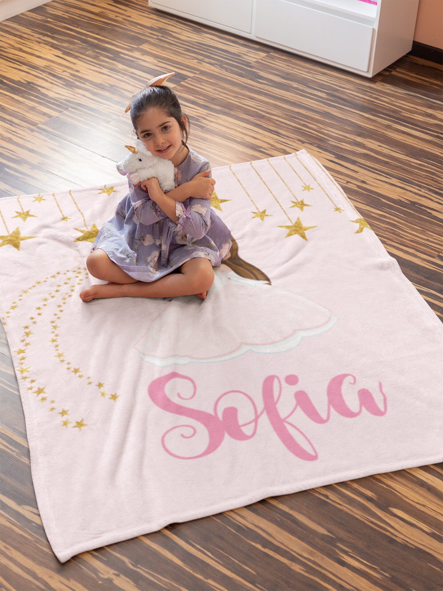 Personalized Princess Blanket, Custom Little Girl Blanket, Baby Fleece ...