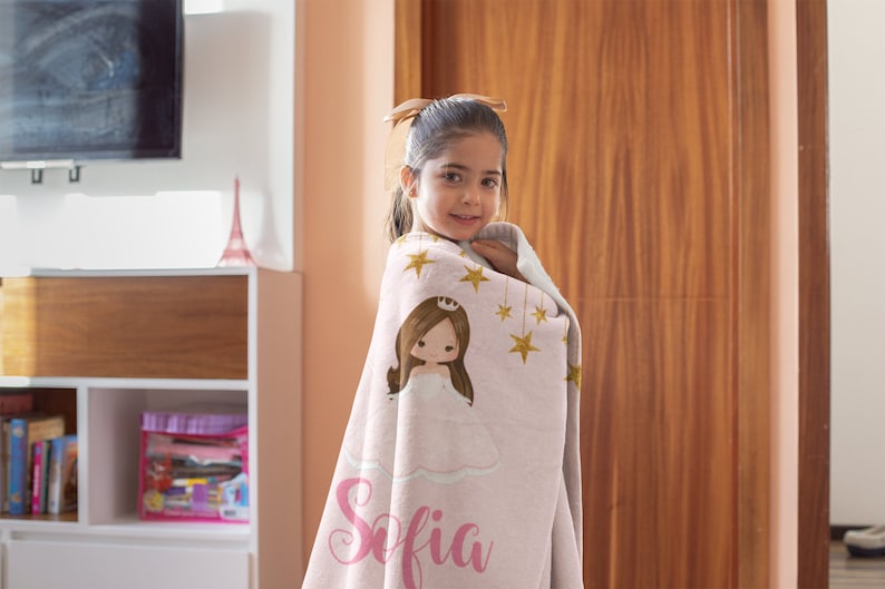 Personalized Princess Blanket, Custom Little Girl Blanket, Baby Fleece ...
