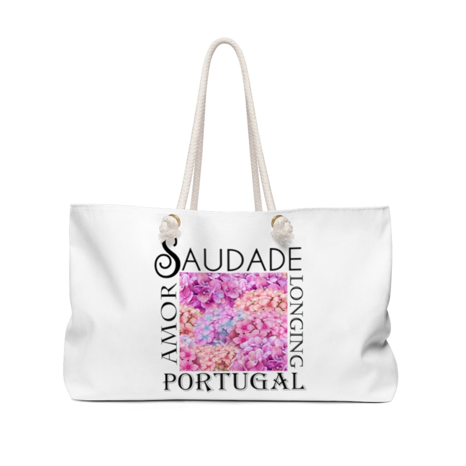 Portuguese Saudade Weekender Bag Portugal Tote Pink - Etsy