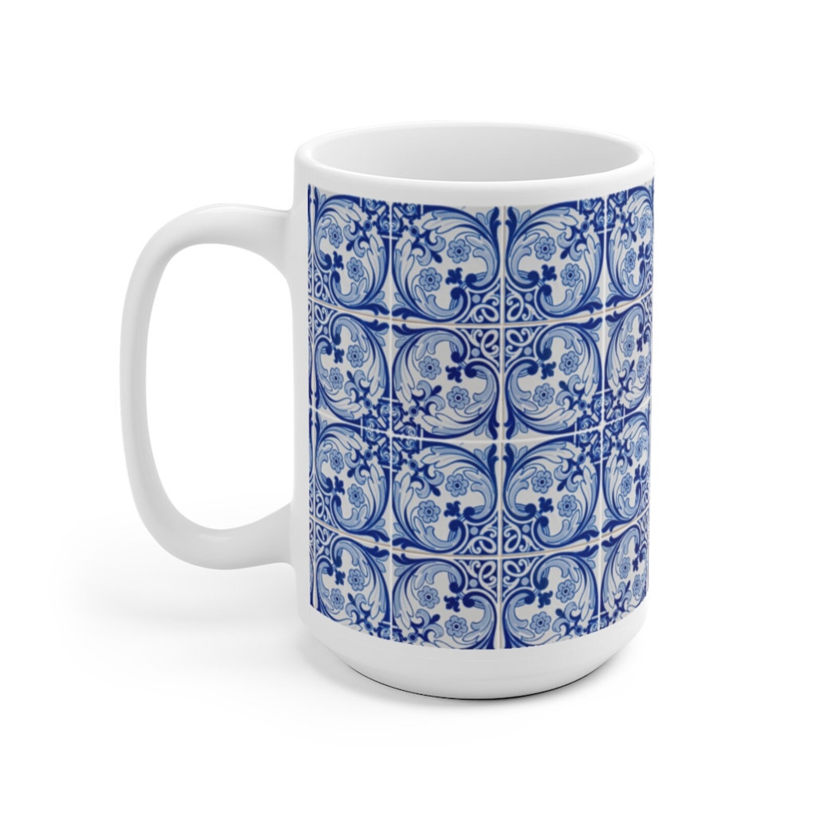 Personalized Portuguese Mug Blue Azulejo Tile Mug - Etsy