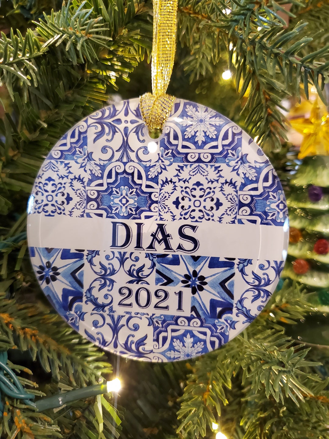 Portugal Christmas Ornament Round Glass Ornamentmerry - Etsy