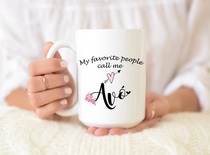 Portuguese Avo Coffee Mug, Grandmother Coffee Cup, White Ceramic 15 Oz ...