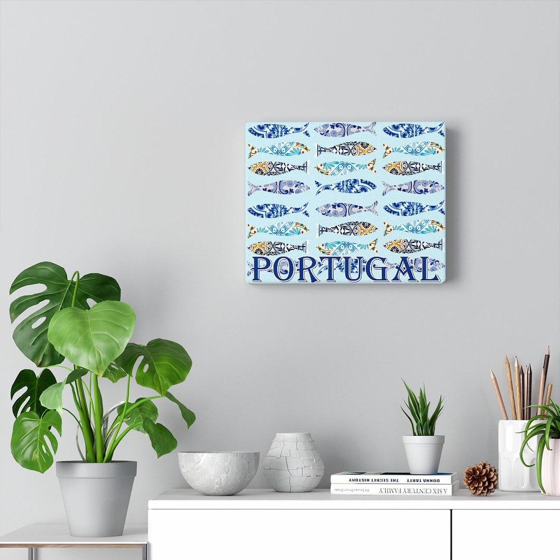 Portugal Sardine Canvas Sign, Portuguese Home Decor, Portugal Gifts ...