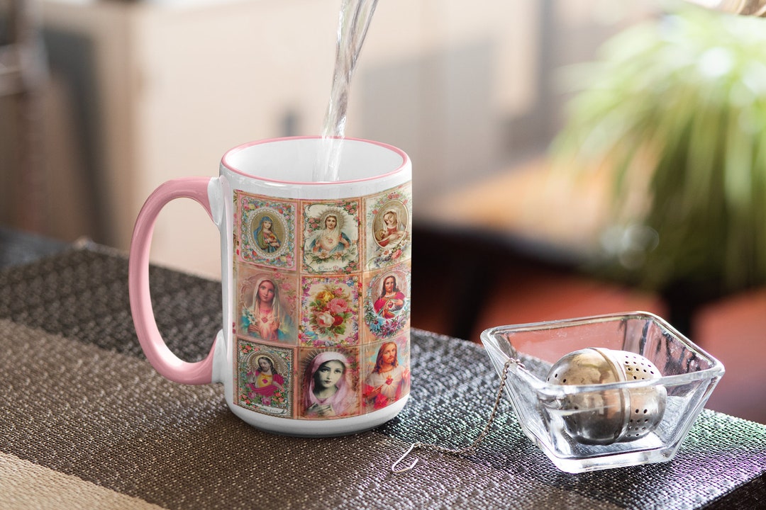 Jesus Christ Virgin Mary Mug, Saint Mug, Religious Gifts, Christian ...