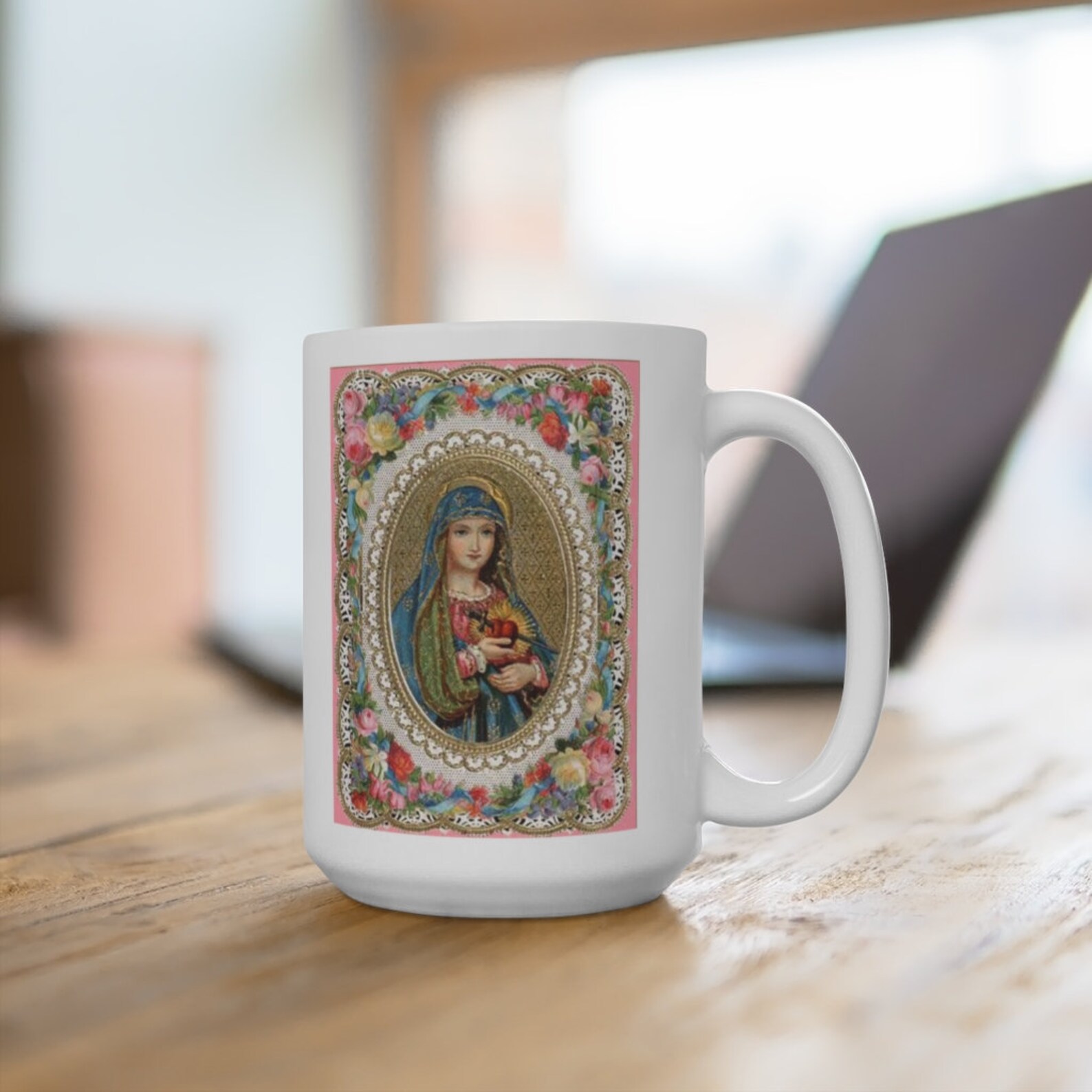 Virgin Mary Mug Holy Card Prayer Mug Our Lady Religious - Etsy